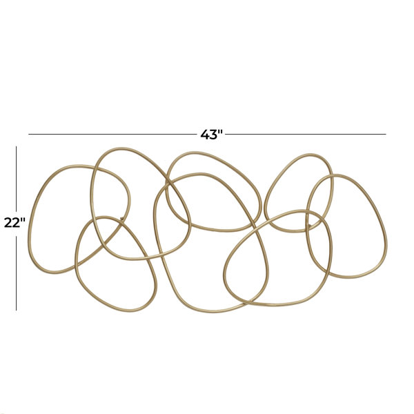 Etta Avenue™ Metal Interlocking Rings Abstract Home Wall Decor ...