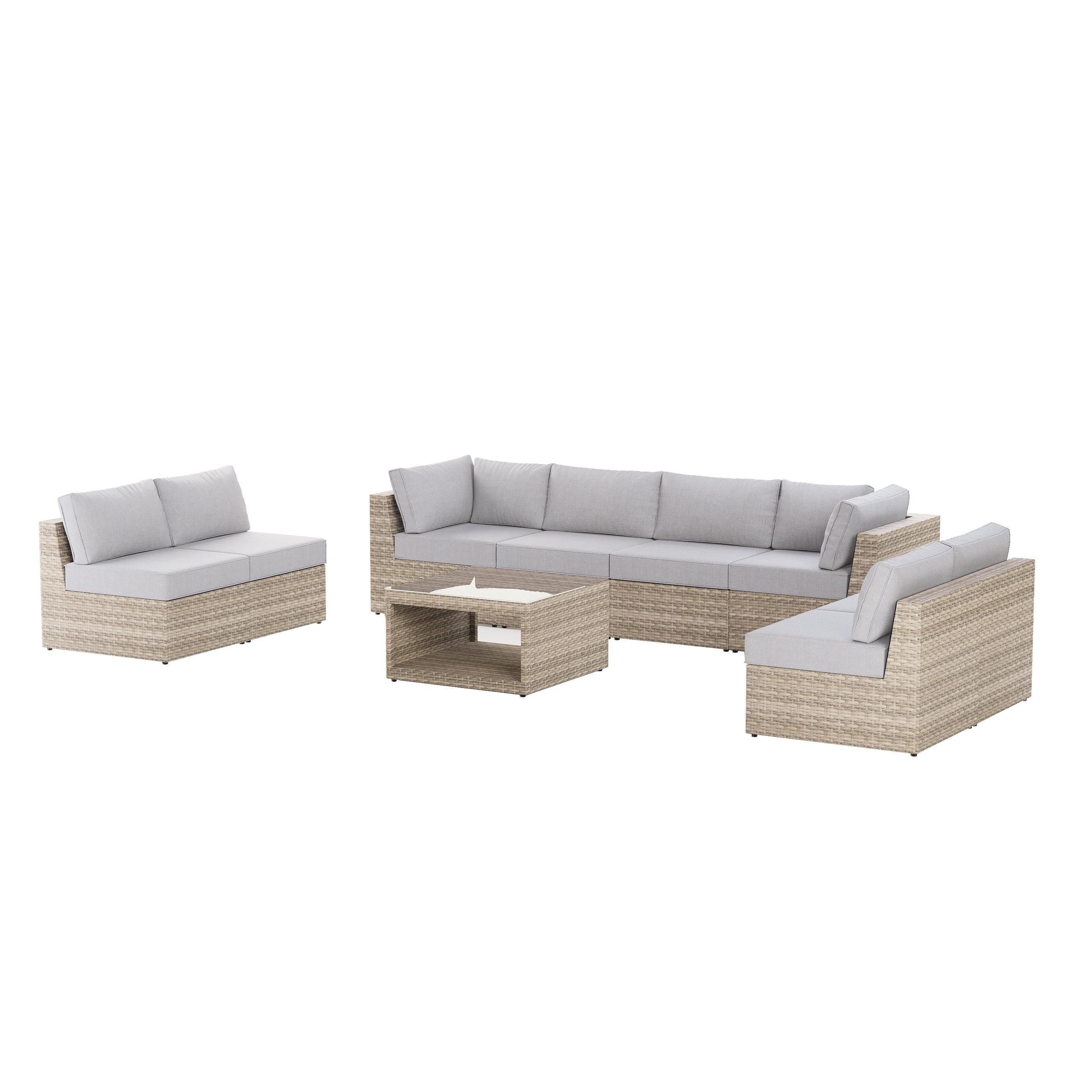 Joss & Main Eastford 9-Piece Deep Seating Set | Wayfair