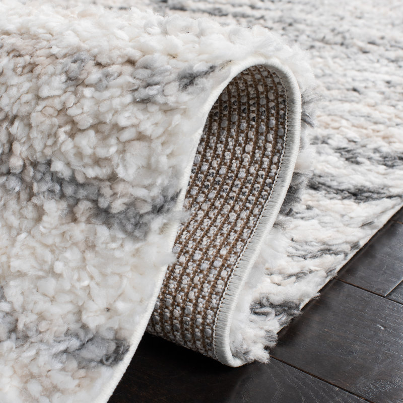 Steelside™ Mena Performance Gray/Ivory Rug | Wayfair