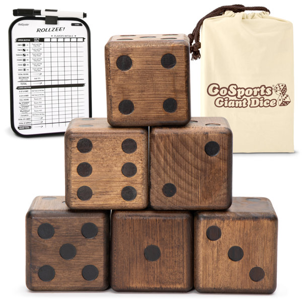 GoSports 3.5" Stain Wooden Dice Giant Board Game & Reviews | Wayfair
