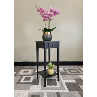 Charlton Home Carousel Multi-Tiered Solid Wood End Table with Storage ...