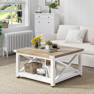 Country / Farmhouse Coffee Tables You'll Love | Wayfair