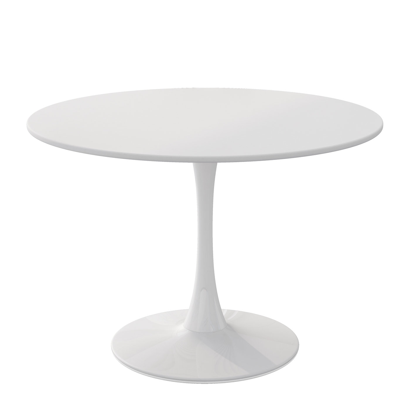 GZMWON 42"Modern Round Dining Table with Round MDF Table Top,Metal Base ...