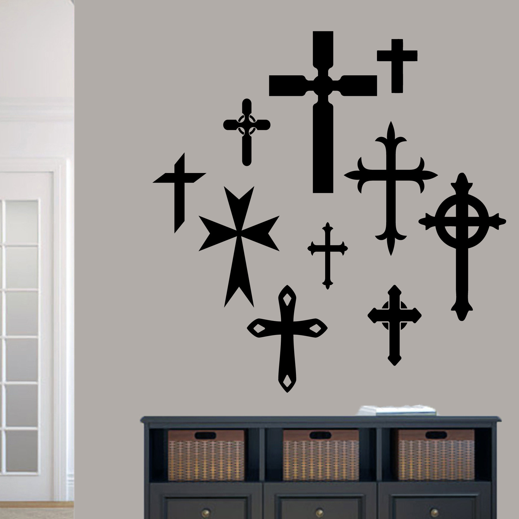 Winston Porter Set of Crosses Wall Decal & Reviews - Wayfair Canada