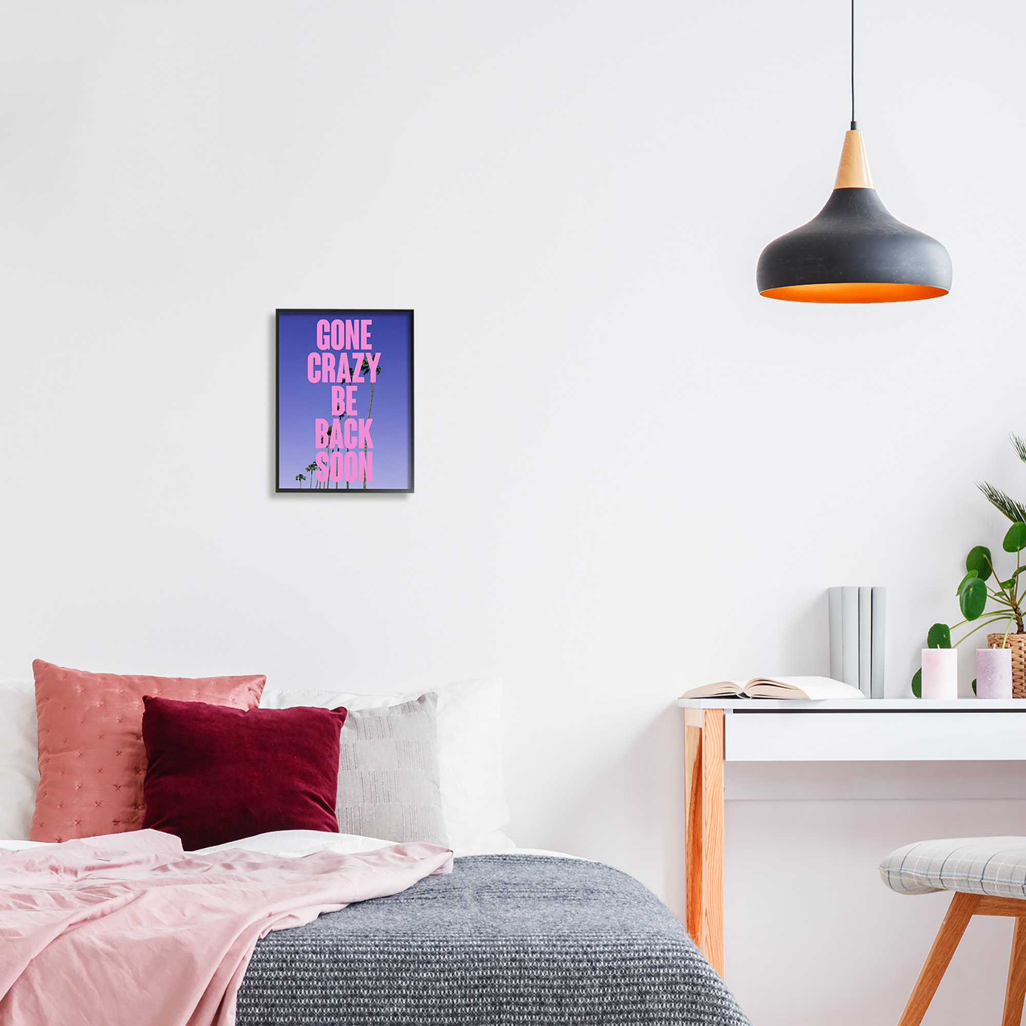 Stupell Industries Gone Crazy Back Soon Phrase Framed by House of Lulu ...