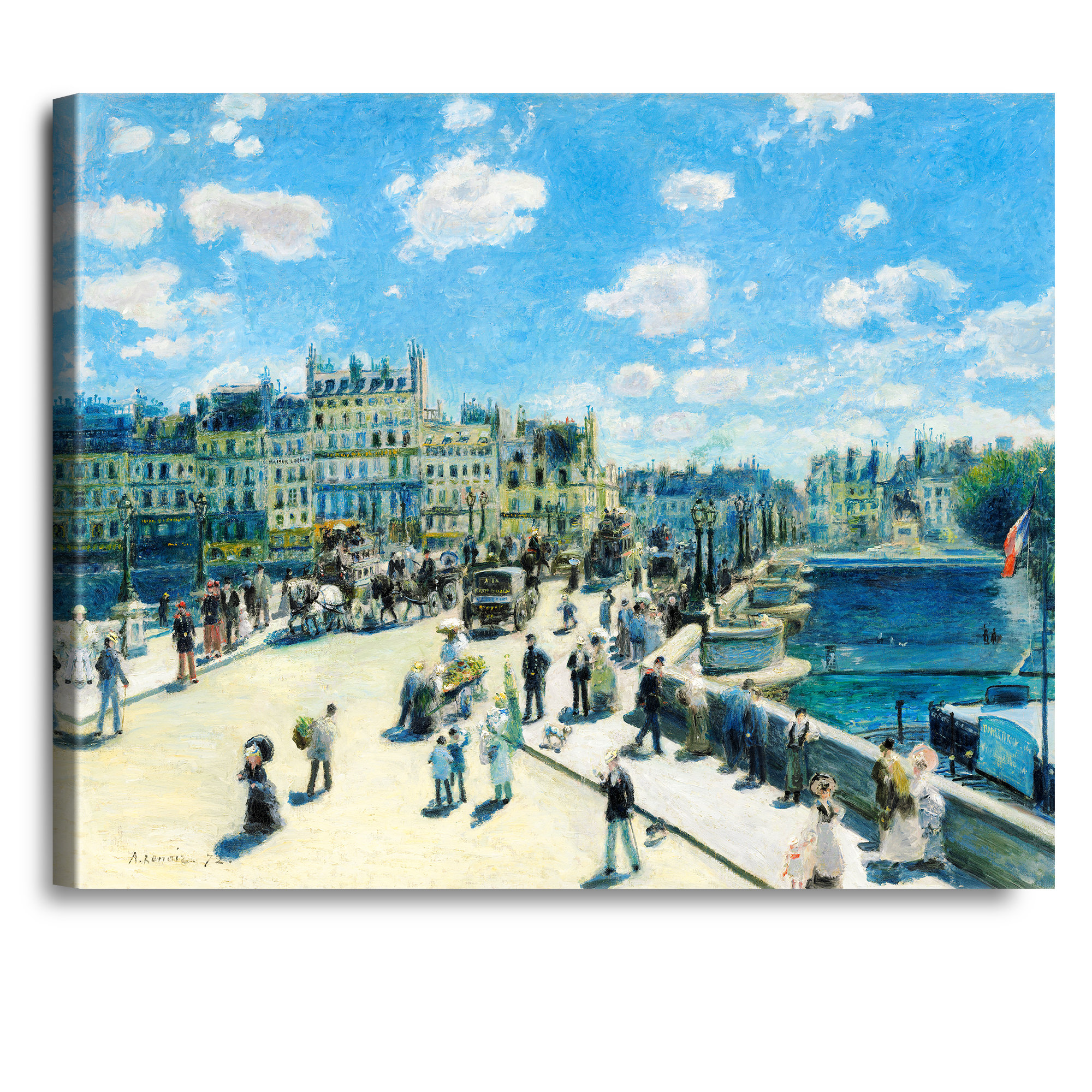 Alcott Hill Pont Neuf, Paris by Pierre-Auguste Renoir Painting ...
