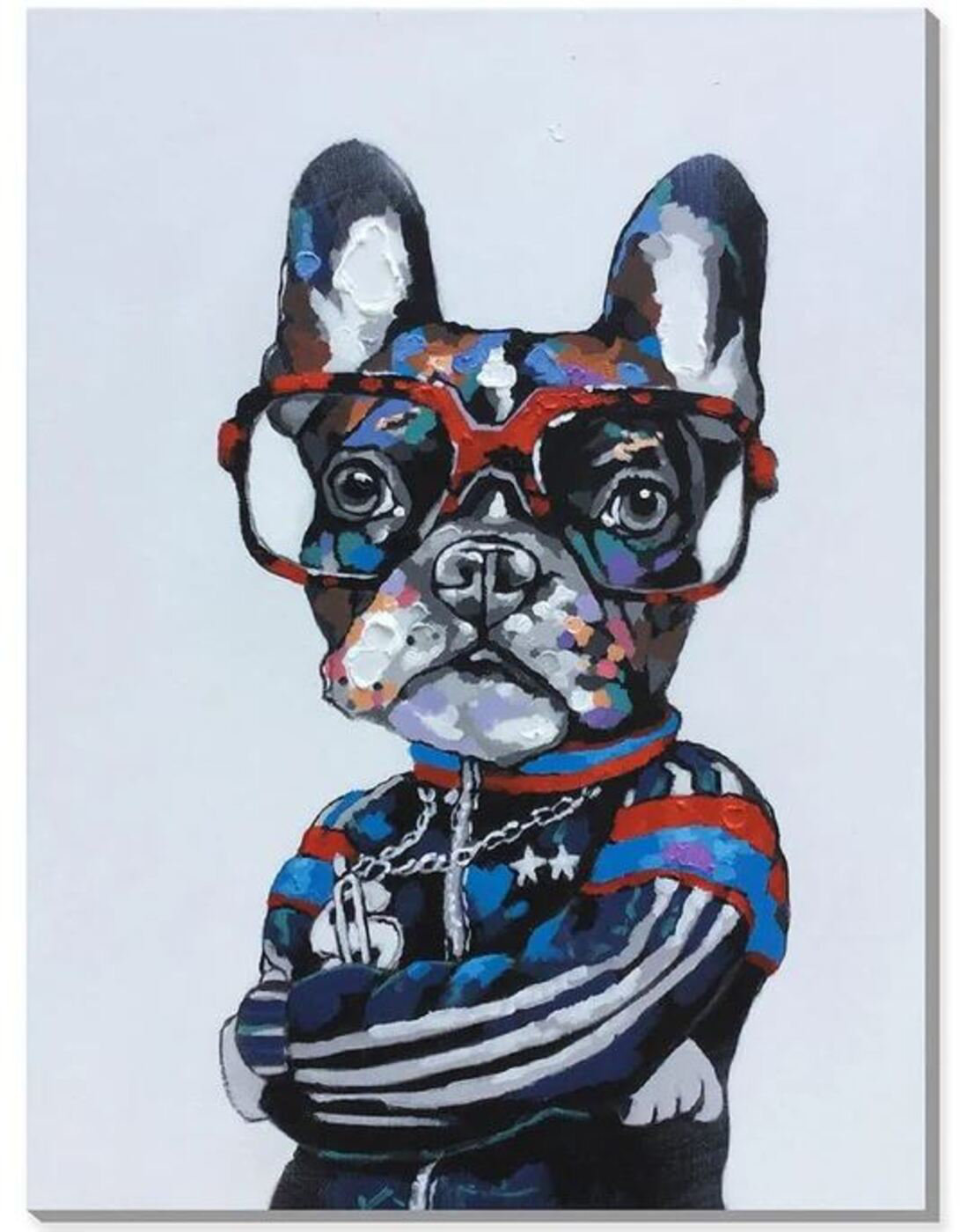 Walnut Decor Gangsta Dog 50% Hand-Painting | Wayfair