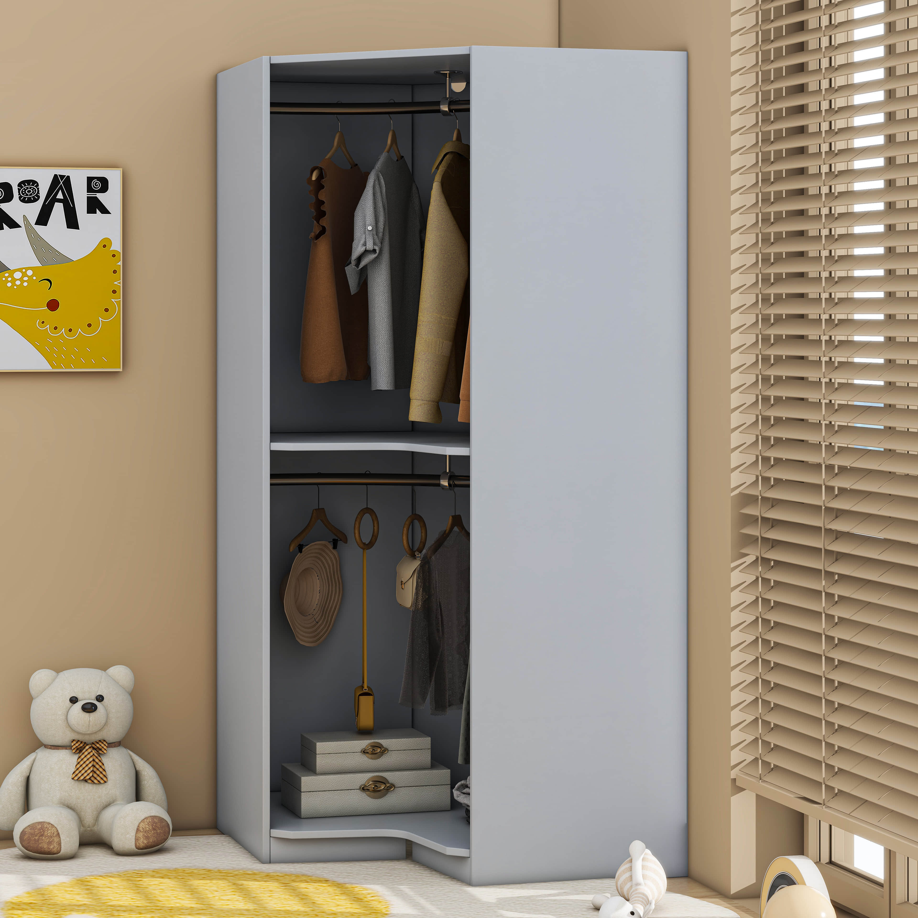 Cosmic Polygon Corner Wardrobe - Wayfair Canada