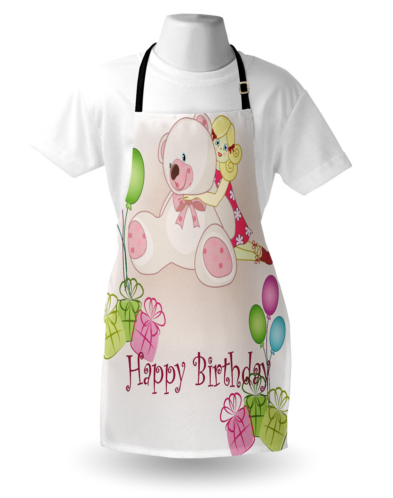The Party Aisle™ Birthday Party Apron Unisex, Pastel Teddy Bears, Adult ...