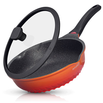 INTIGNIS INTIGNIS 28'' Non-Stick Aluminium Wok with Lid | Wayfair.co.uk