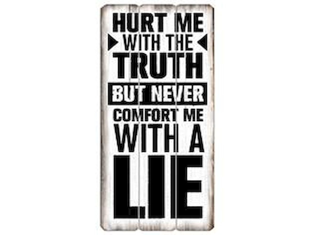 Millwood Pines Truth and Lie Wooden Sign Wall Décor | Wayfair