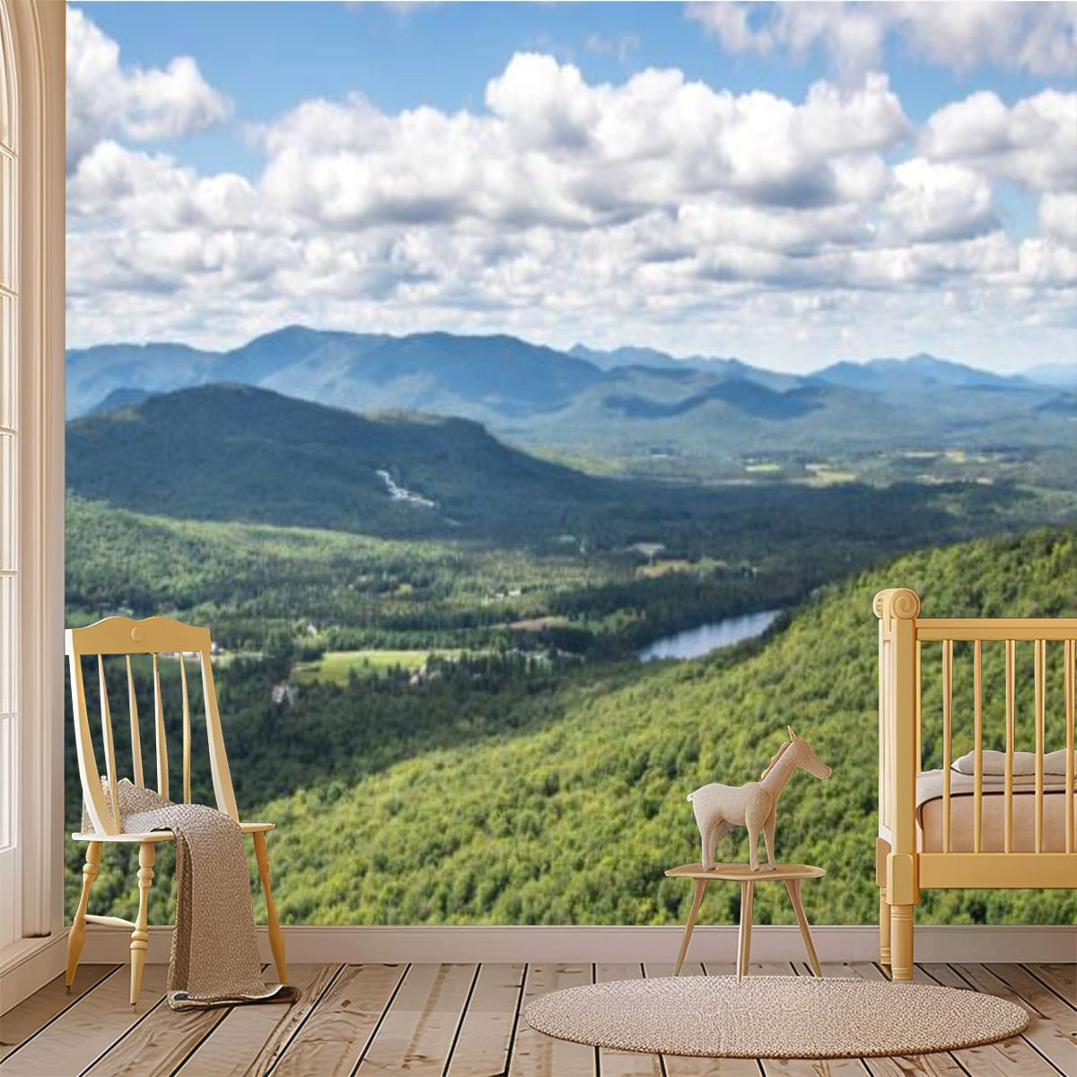 Millwood Pines Peel and Stick Canvas Wallpaper Wall Mural Adirondack ...