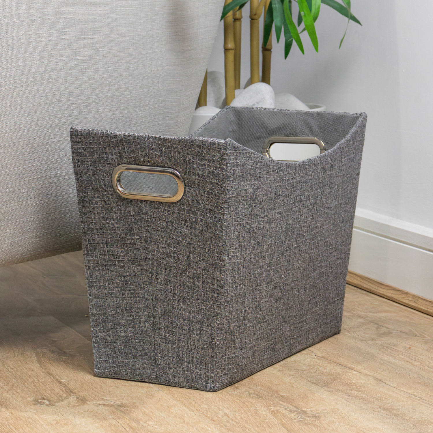 17 Stories Chroma Magazine Storage Holder, Home Organisation, Grey ...