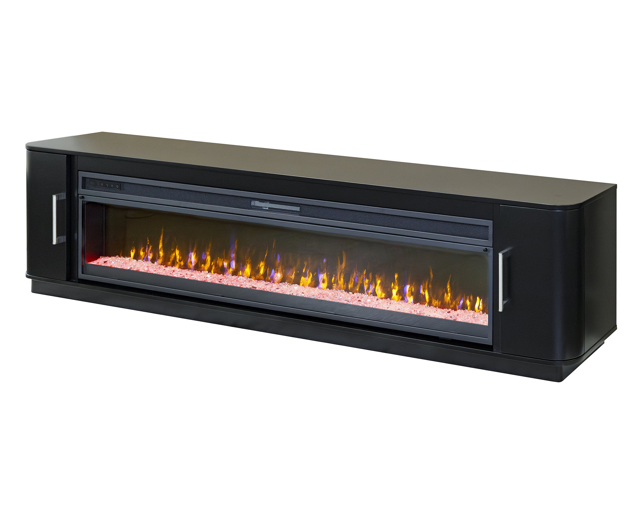 Latitude Run® Jaclynn Modern Fireplace Console, Entertainment Storage ...