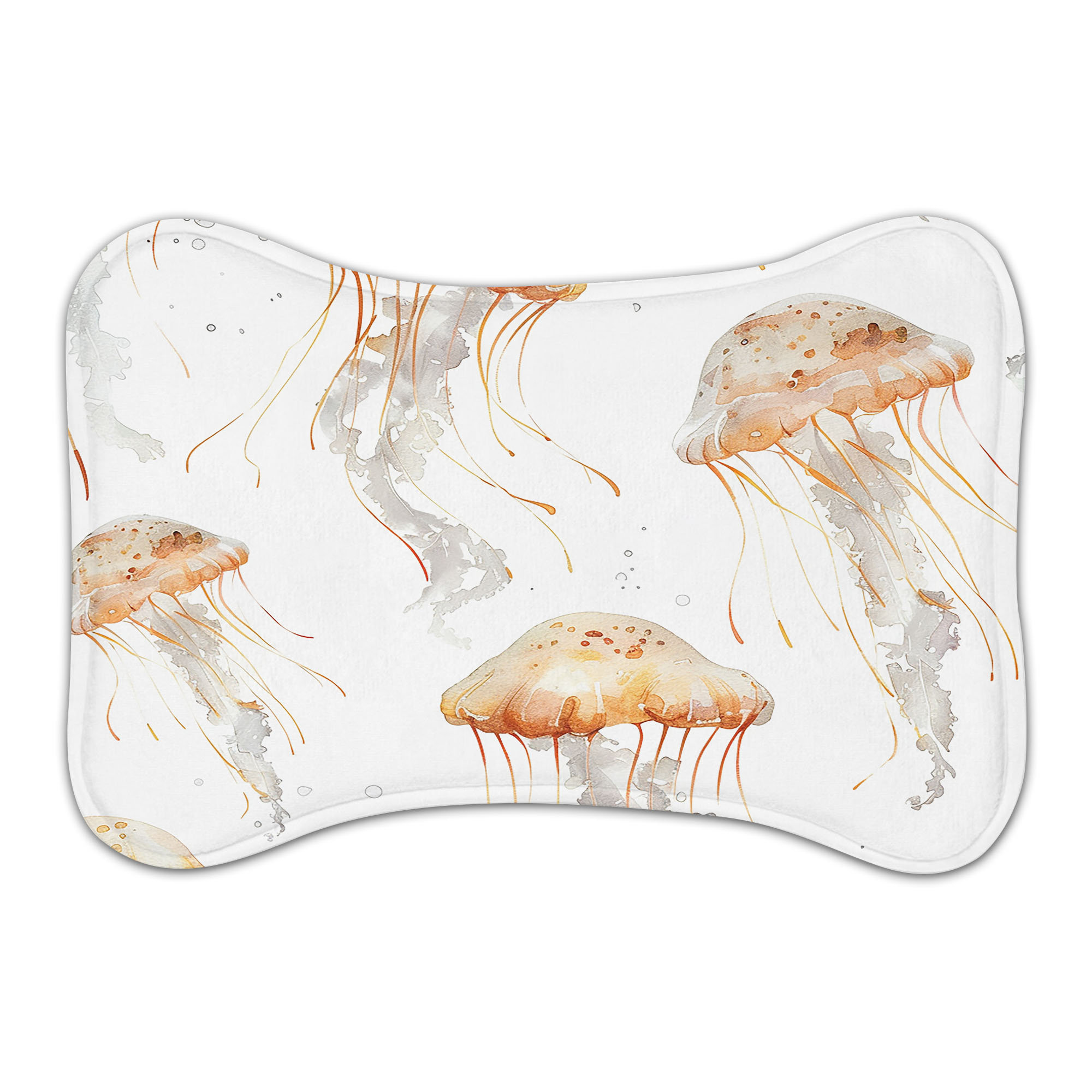 MentionedYou Pastel Sea Life Art - 1 Piece Bone Shape Feeding Mat | Wayfair