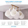 Everly Quinn Mug Rack Under Cabinet - Coffee Cup Holder, 12 Mugs Hooks ...