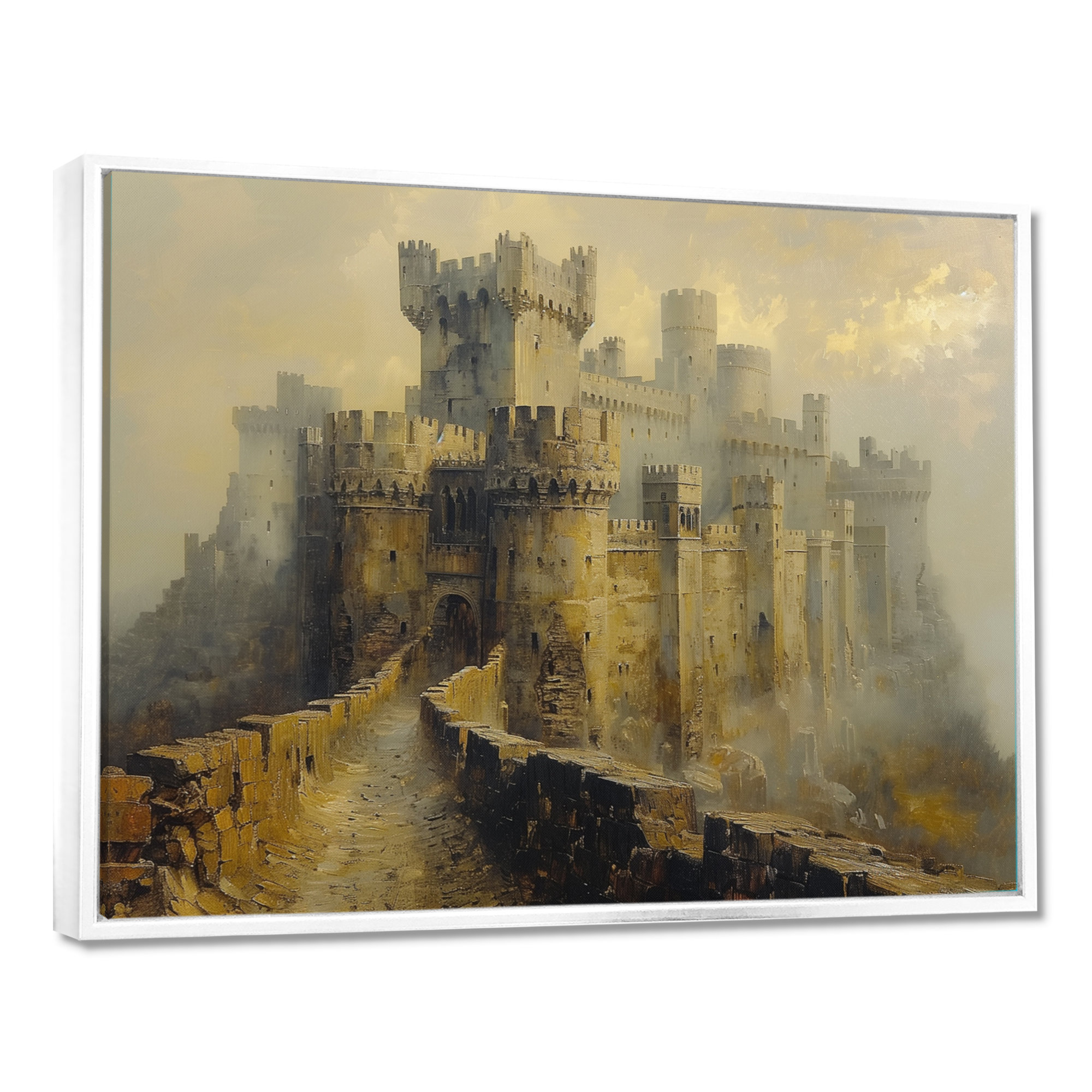 Winston Porter Grey Beige Autumn Medival French Castle I - Castles Wall ...