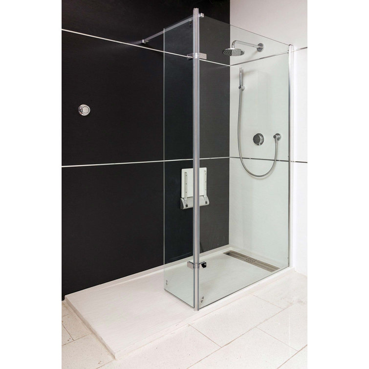 WhiteStone 2000mm H Frameless Wet Room Glass Screens with Clear Glass ...