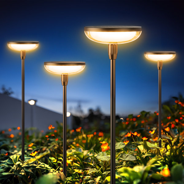 WdtPro Solar Lights Outdoor Garden, 31" Tall Solar Pathway Lights ...