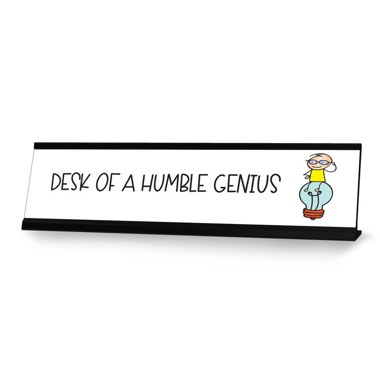 Designs ByLITA Desk Of A Humble Genius, Stick People Desk Sign, Novelty ...