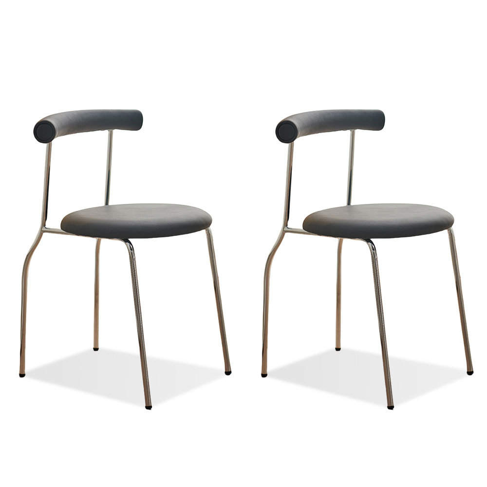 Hokku Designs 15.75" Solid back side Chair(Set of 2) | Wayfair