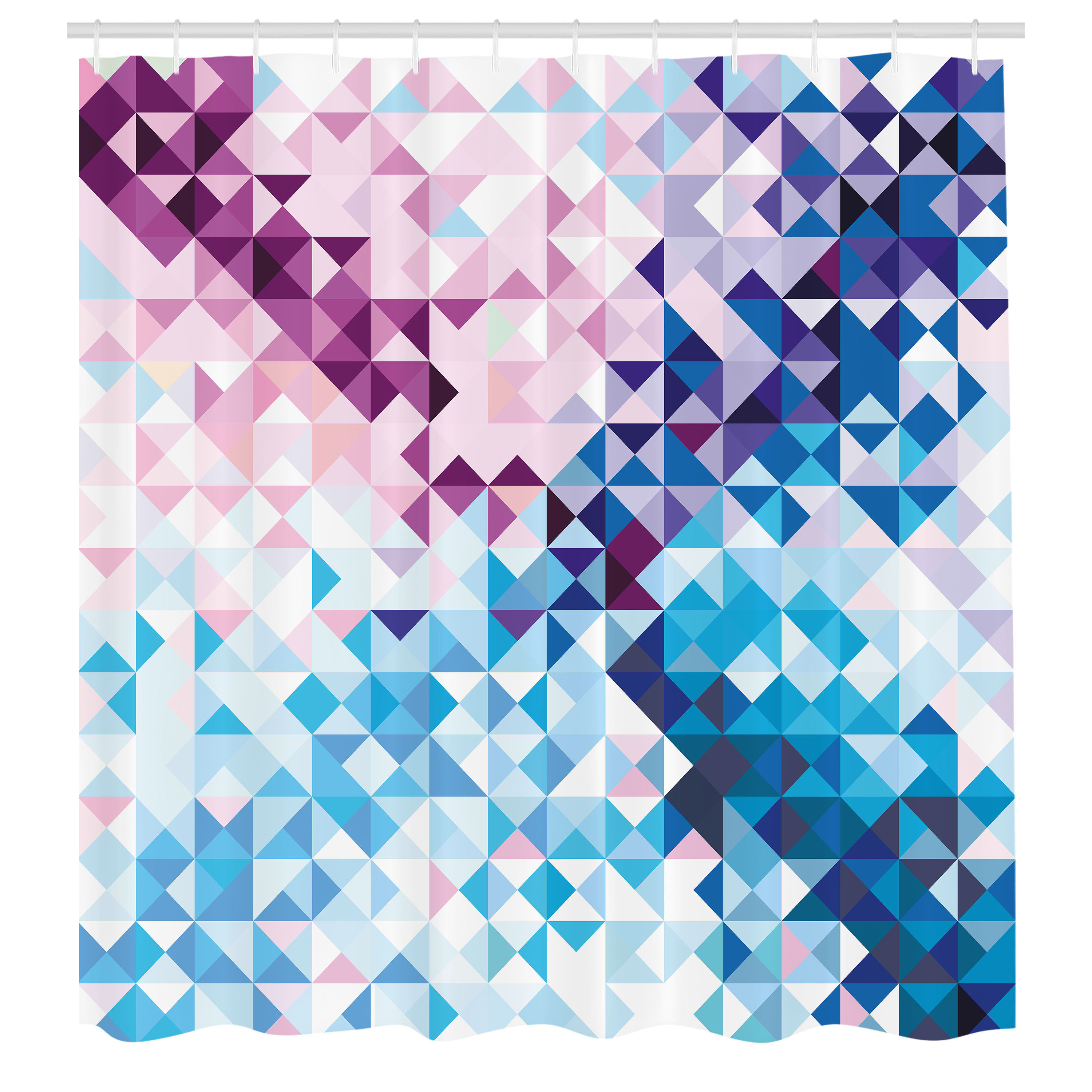 East Urban Home Lua Digital Shower Curtain Abstract Mosaic Ombre 30924 ...