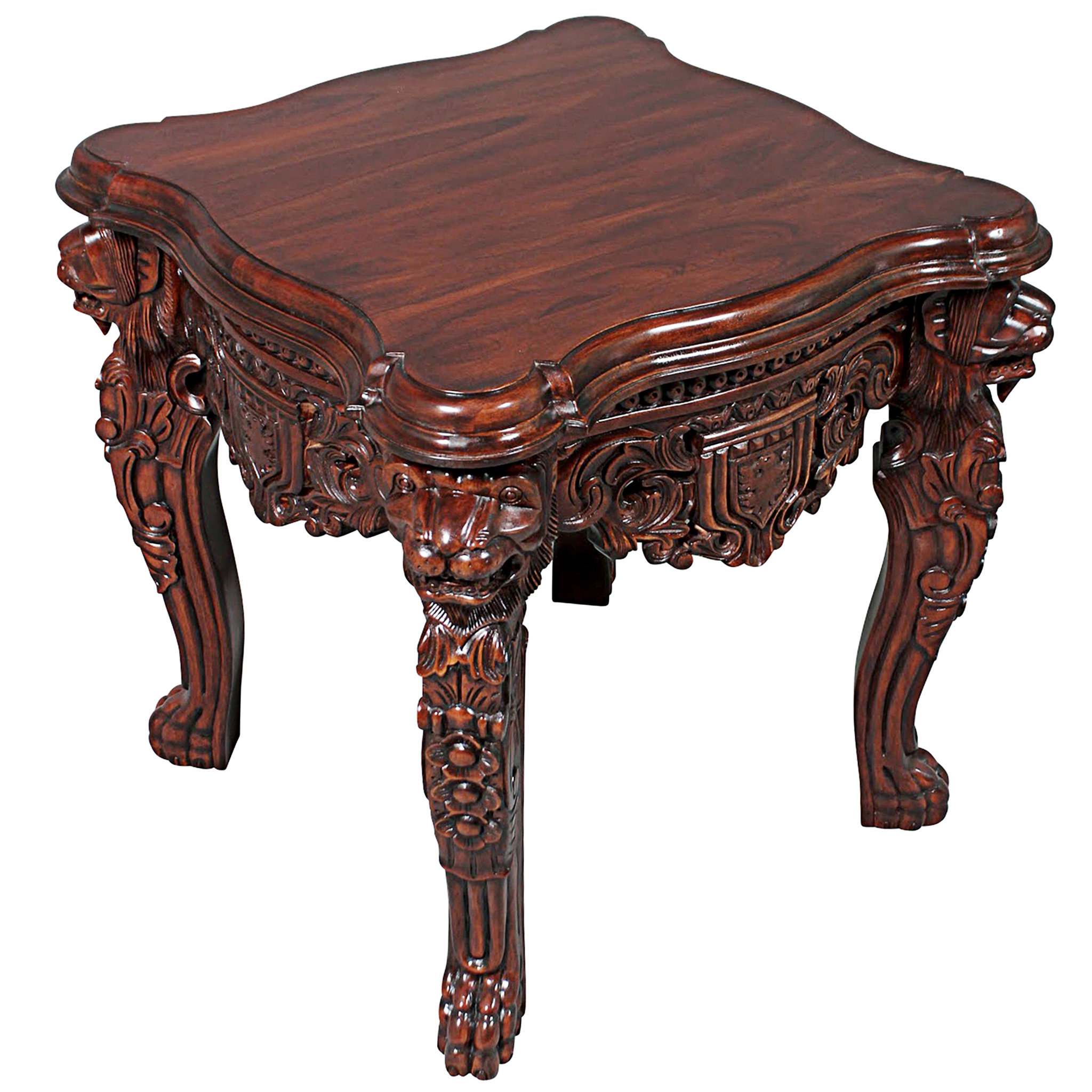 Design Toscano Lord Raffles 26'' Tall Solid Wood End Table & Reviews ...