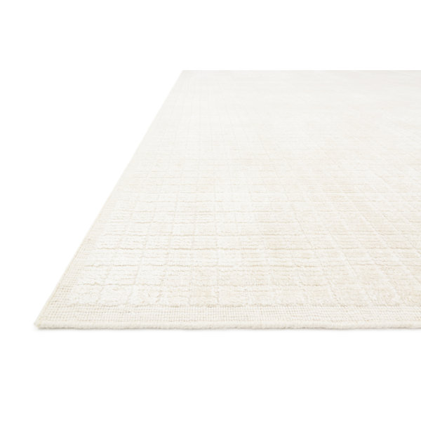Shenade Geometric Handmade Ivory Area Rug | AllModern