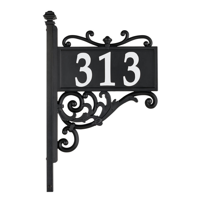Whitehall Products Nite Bright Acanthus Reflective Lawn Address Sign ...