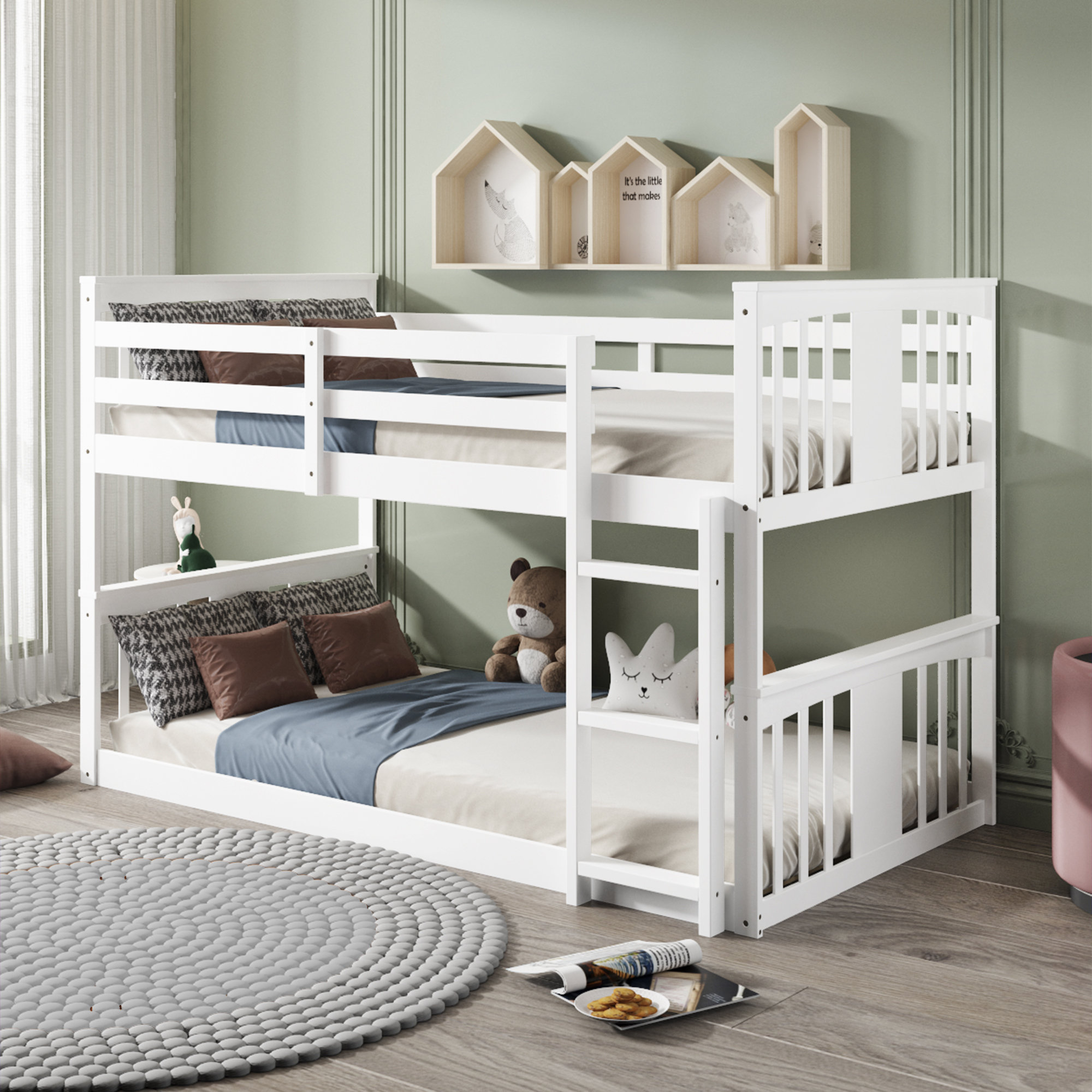 Harriet Bee Felizitas Solid Wood Standard Bunk Bed by Harriet Bee | Wayfair
