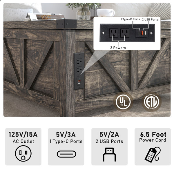Gracie Oaks Vardell Coffee Table & Reviews | Wayfair