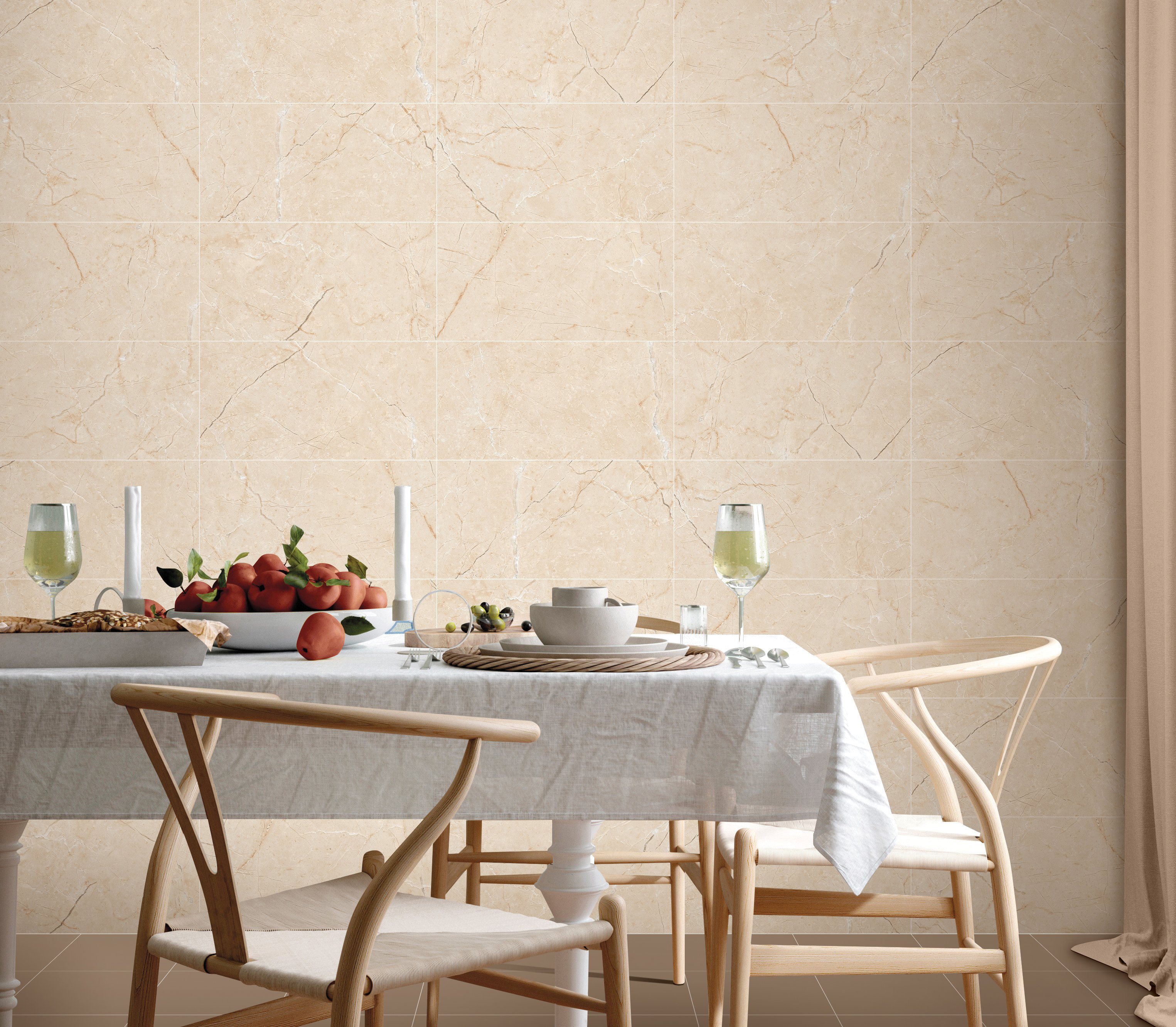 Andova Kaia 12-in. x 24-in. Stone Look Polished Porcelain Wall & Floor ...