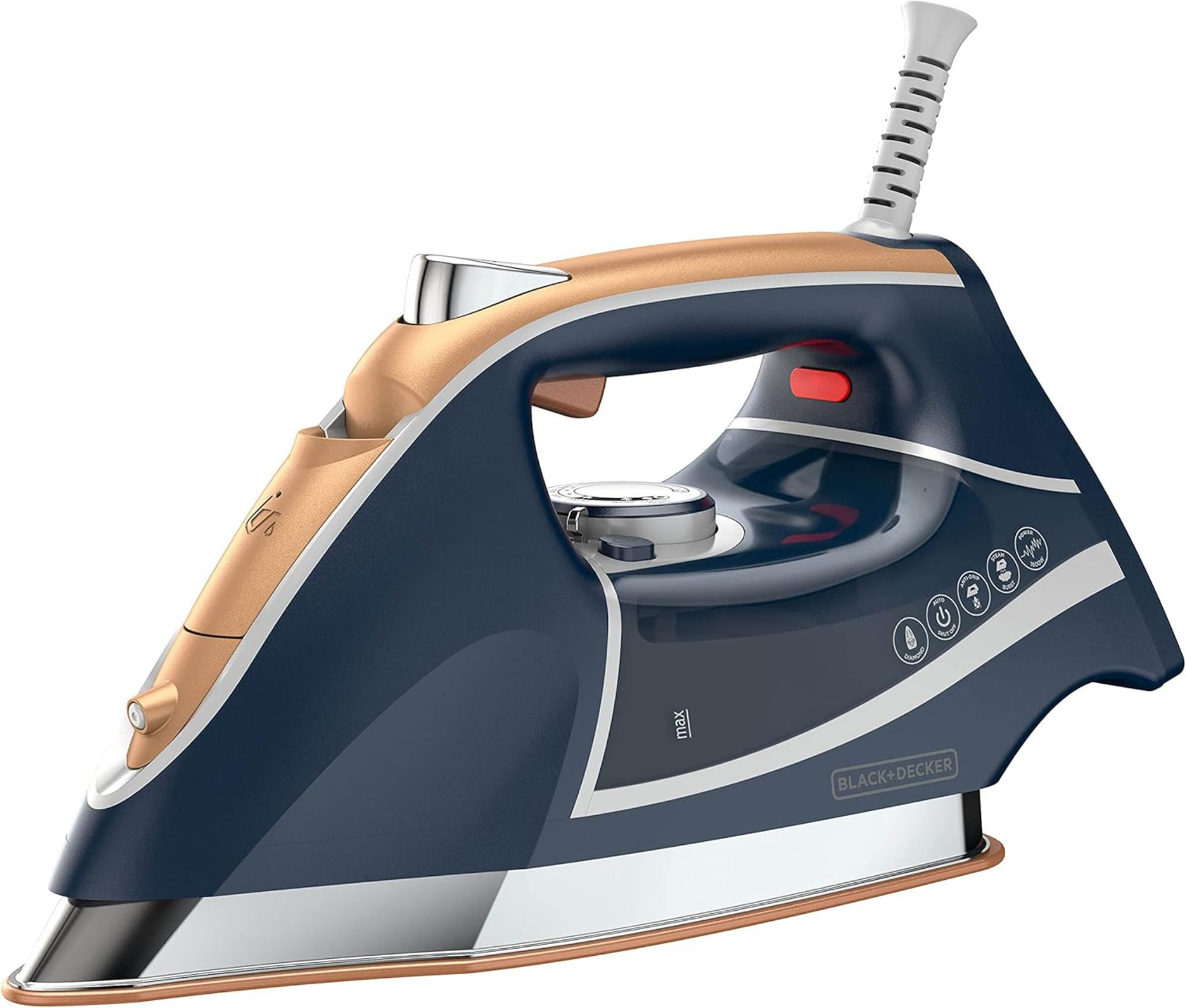 Black+decker Elite Pro-series Steam Iron, 6 Settings 1700 Watt, Navy ...