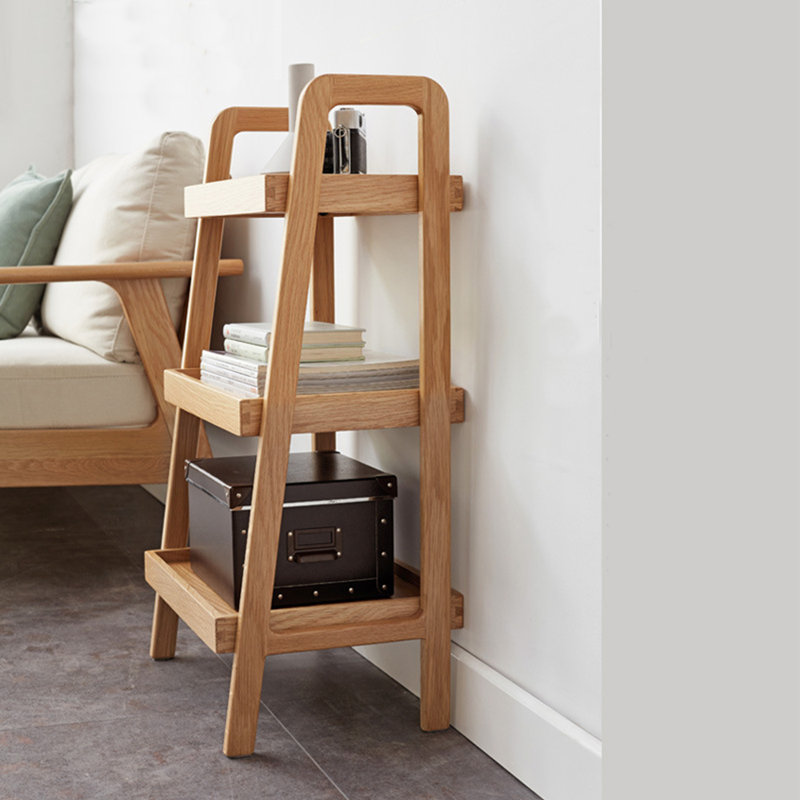 Latitude Run® Caitline 3-Tier Natural Solid Wood Rack for Entryway ...