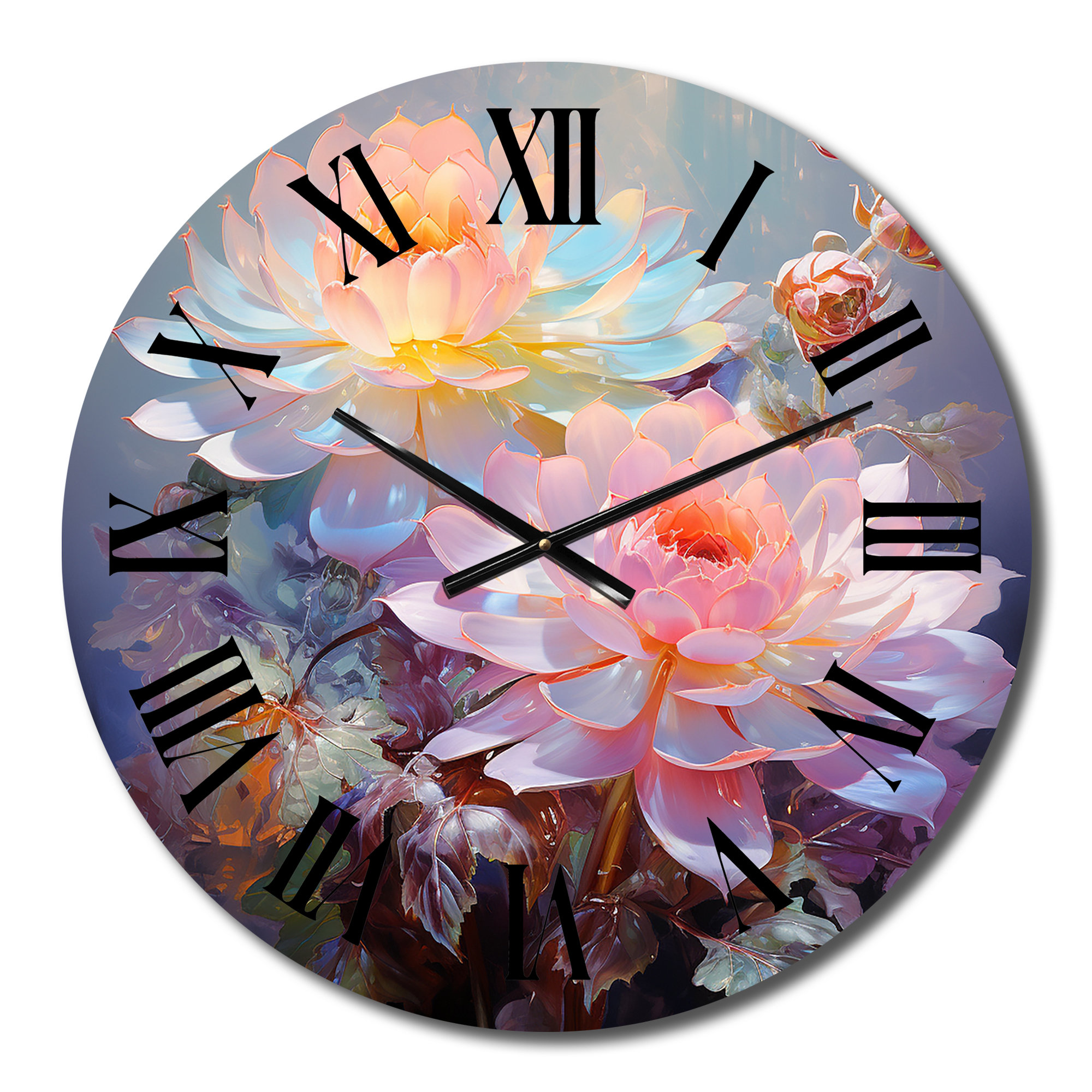 Design Art Delicate Blossoming Succulent Tender Pastels Metal Wall ...