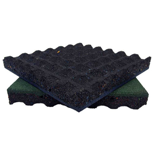 Rubber-Cal, Inc. Eco-Safety 19.5'' L x 19.5'' W x 2.5'' Thick Rubber ...