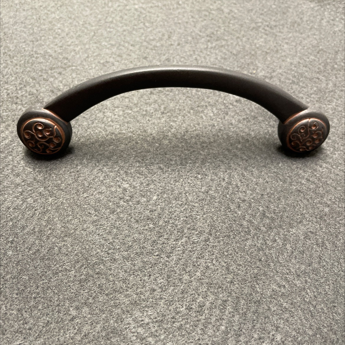 D. Lawless Hardware AS-IS 5" Sasha Curved Pull Black with Terra Cotta ...