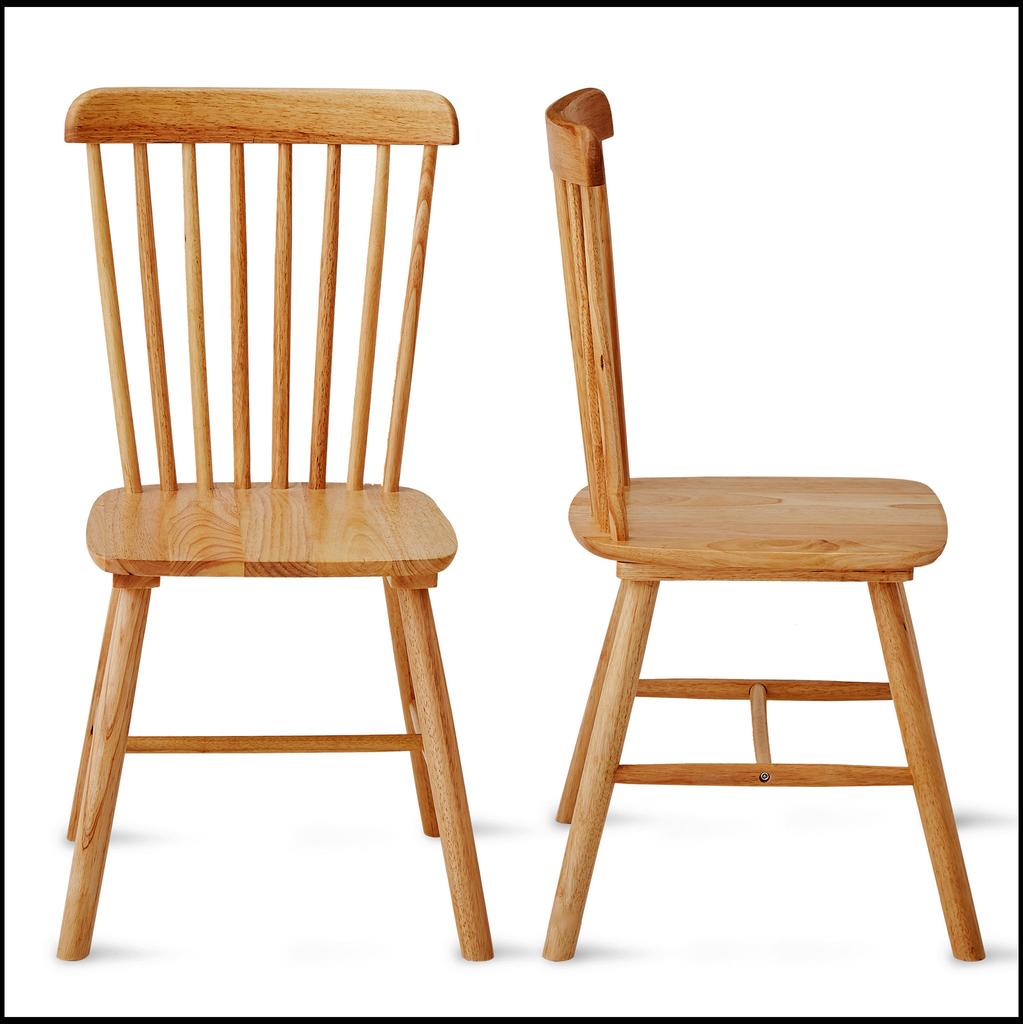 Gracie Oaks 4-Piece Wood Dining Chairs, Simple and Elegant Design for ...