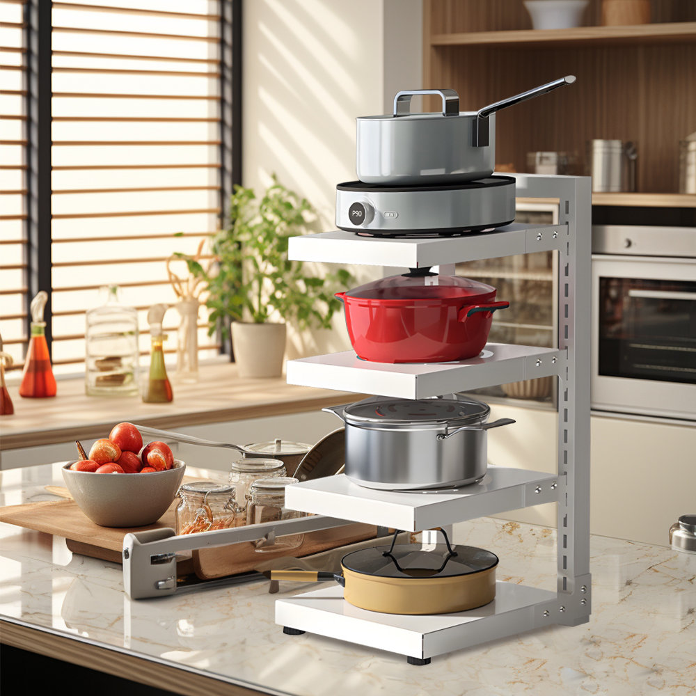 Prep & Savour Steel Rectangle Freestanding Pot Rack | Wayfair