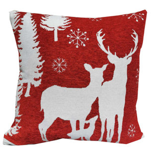 The Holiday Aisle® Snowman Scarf and Buttons Throw Pillow Cover ...