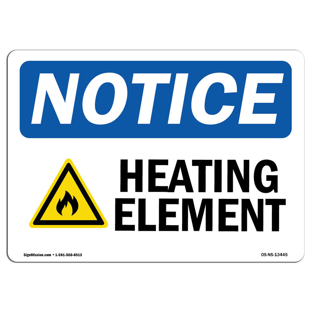 SignMission Heating Element Sign with Symbol Sign or Label | Wayfair