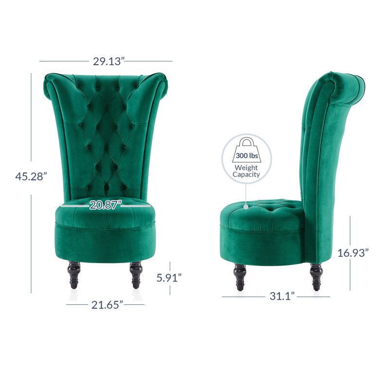 House of Hampton® Jabari Velvet Slipper Chair & Reviews | Wayfair