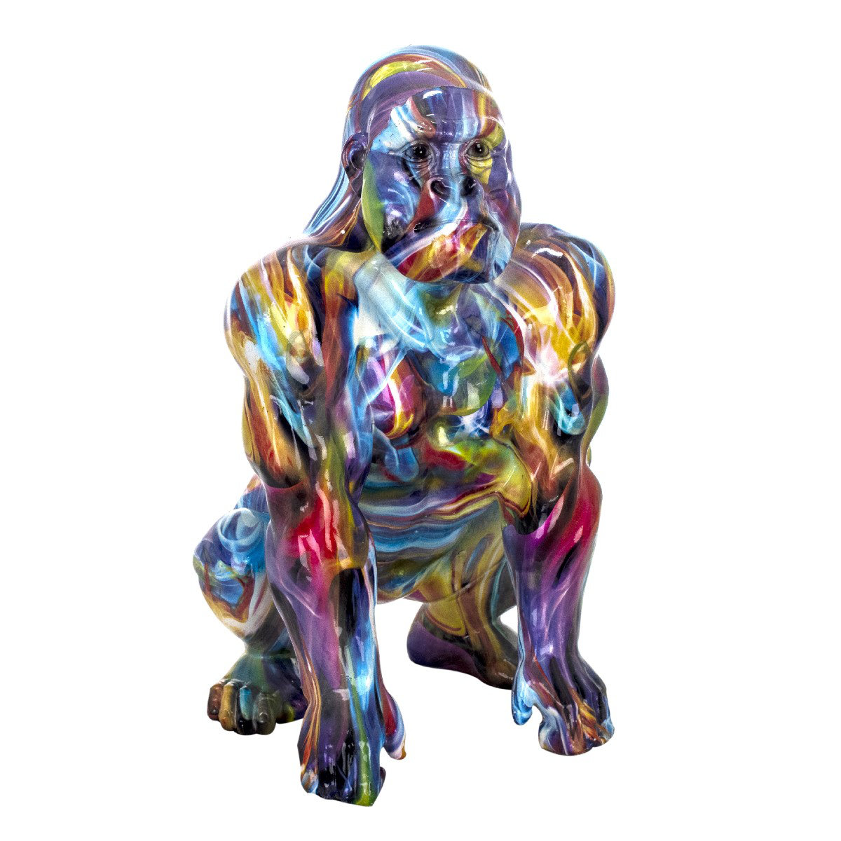 Happy Larry Hollenbeck Resin Monkey Statue | Wayfair.co.uk