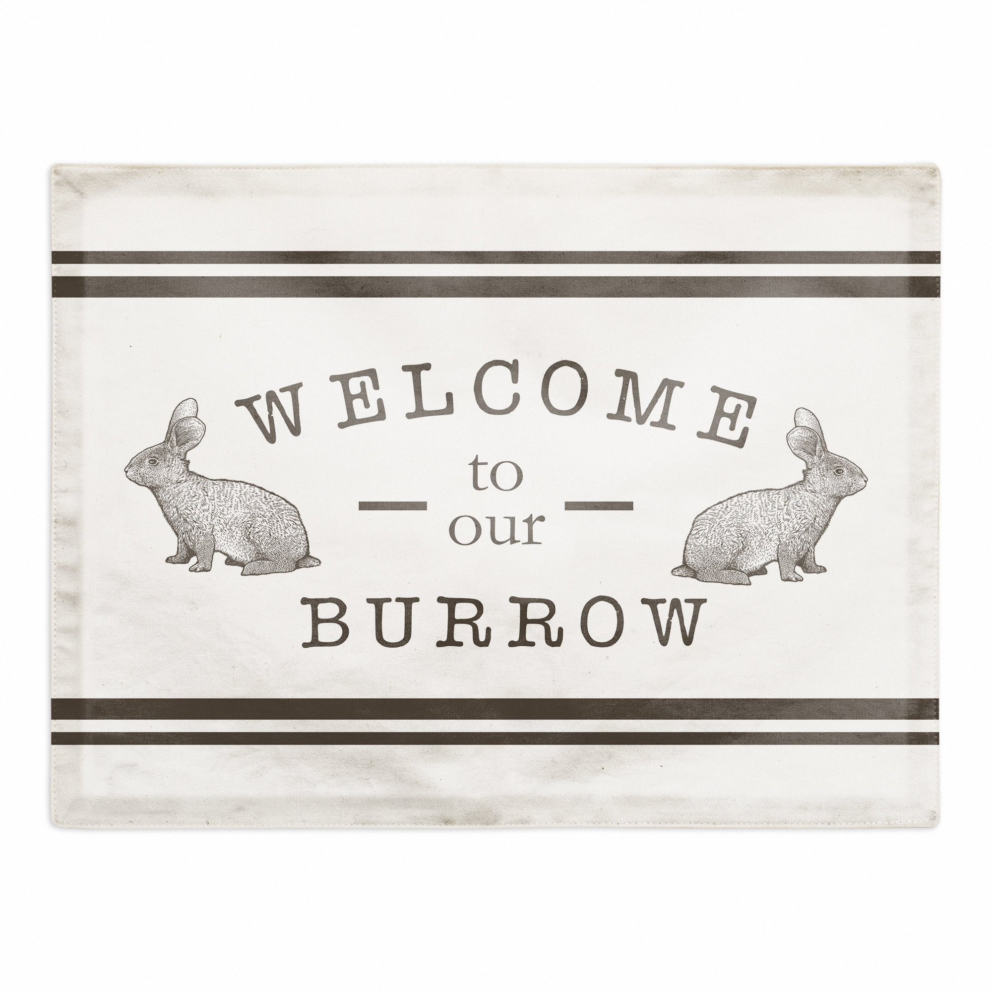 Rosalind Wheeler Welcome Burrow Bunny Outdoor Placemat - Wayfair Canada