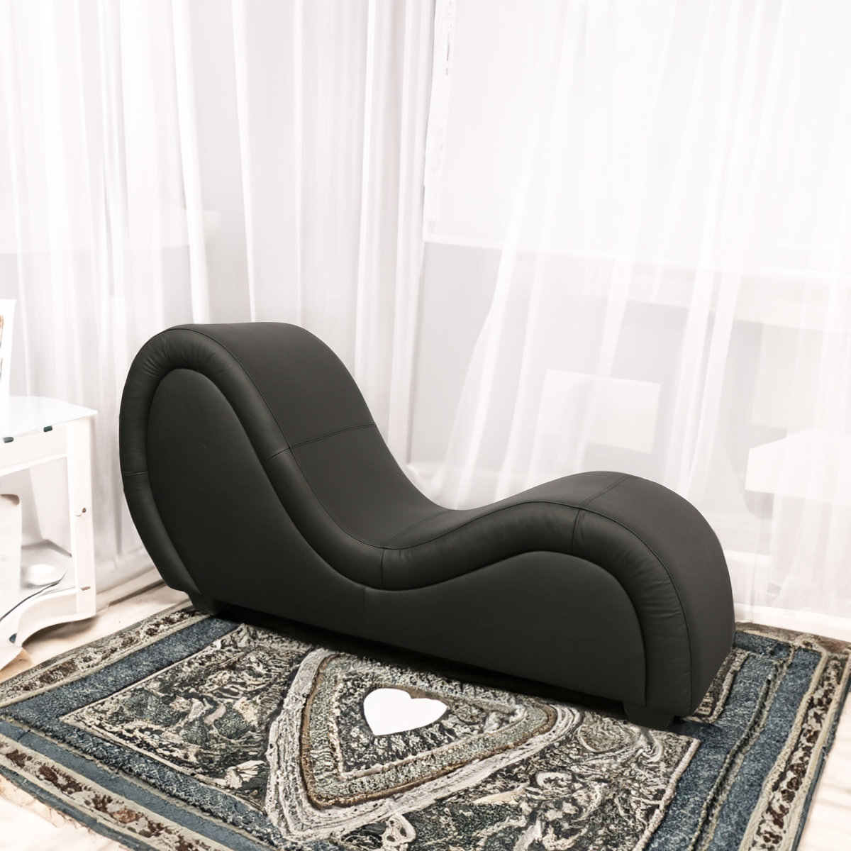 Wrought Studio™ Graycie Upholstered Faux Leather Chaise Lounge for Yoga ...