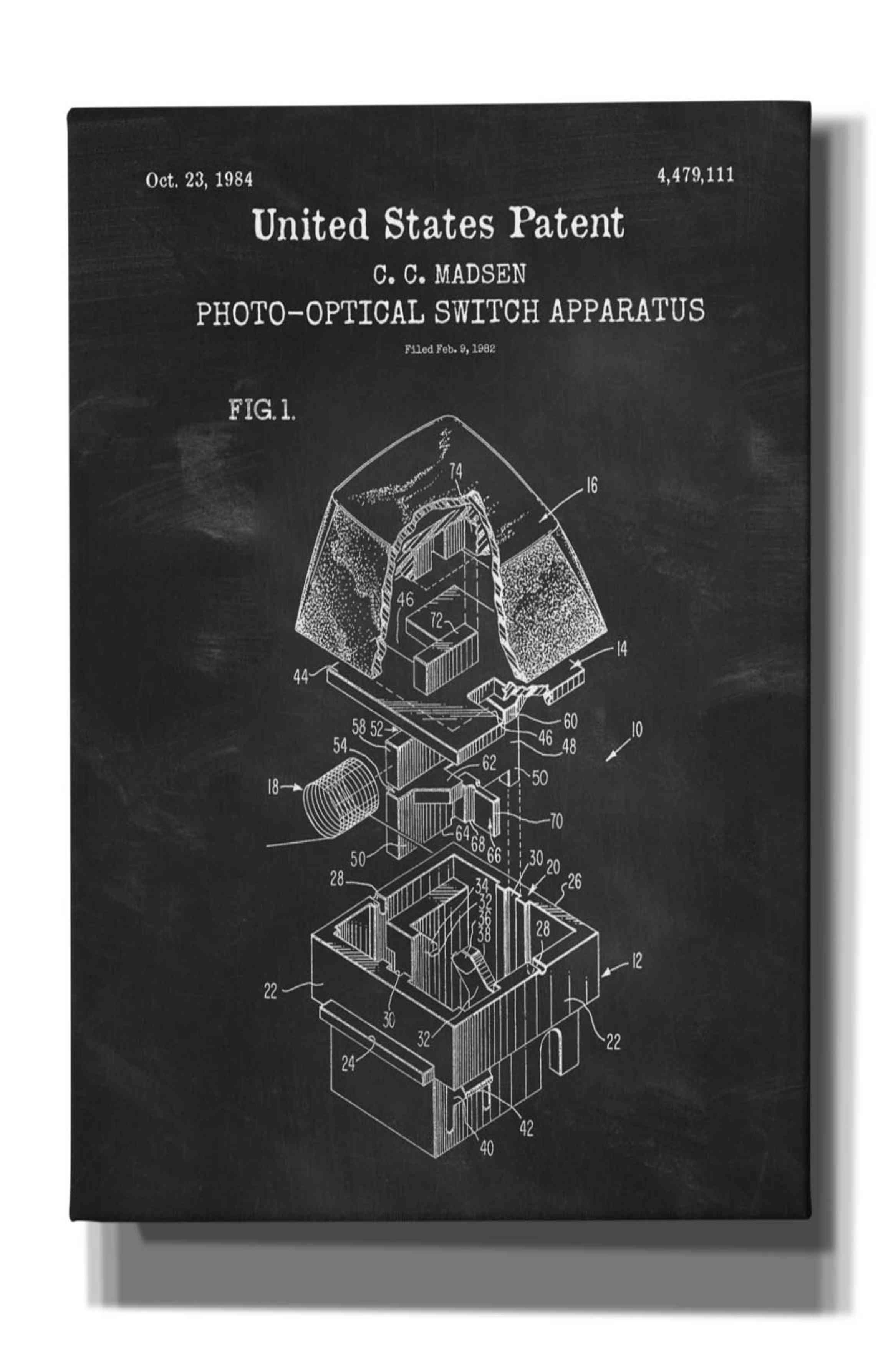 Williston Forge Keyboard Key Blueprint Patent Chalkboard - Wrapped ...