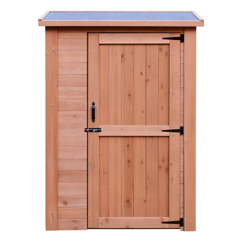 Leisure Season 4 ft. x 2 ft. Cedar Wooden Heavy Duty Lean-To Storage ...