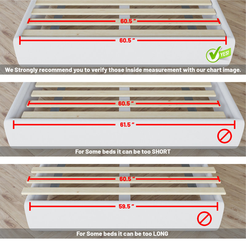 Millwood Pines 0.68" Heavy Duty Horizontal Mattress Support Wooden ...