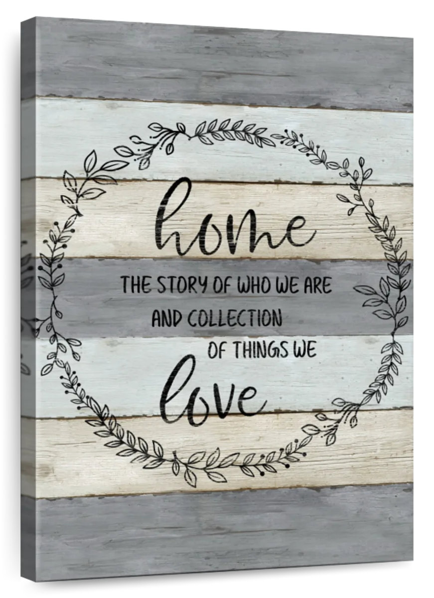 Trinx Kema Home Love Wreath Wall Sign | Wayfair