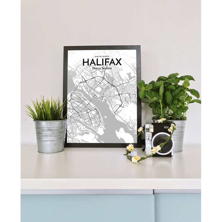 East Urban Home Halifax City Map - No Frame Print | Wayfair.co.uk